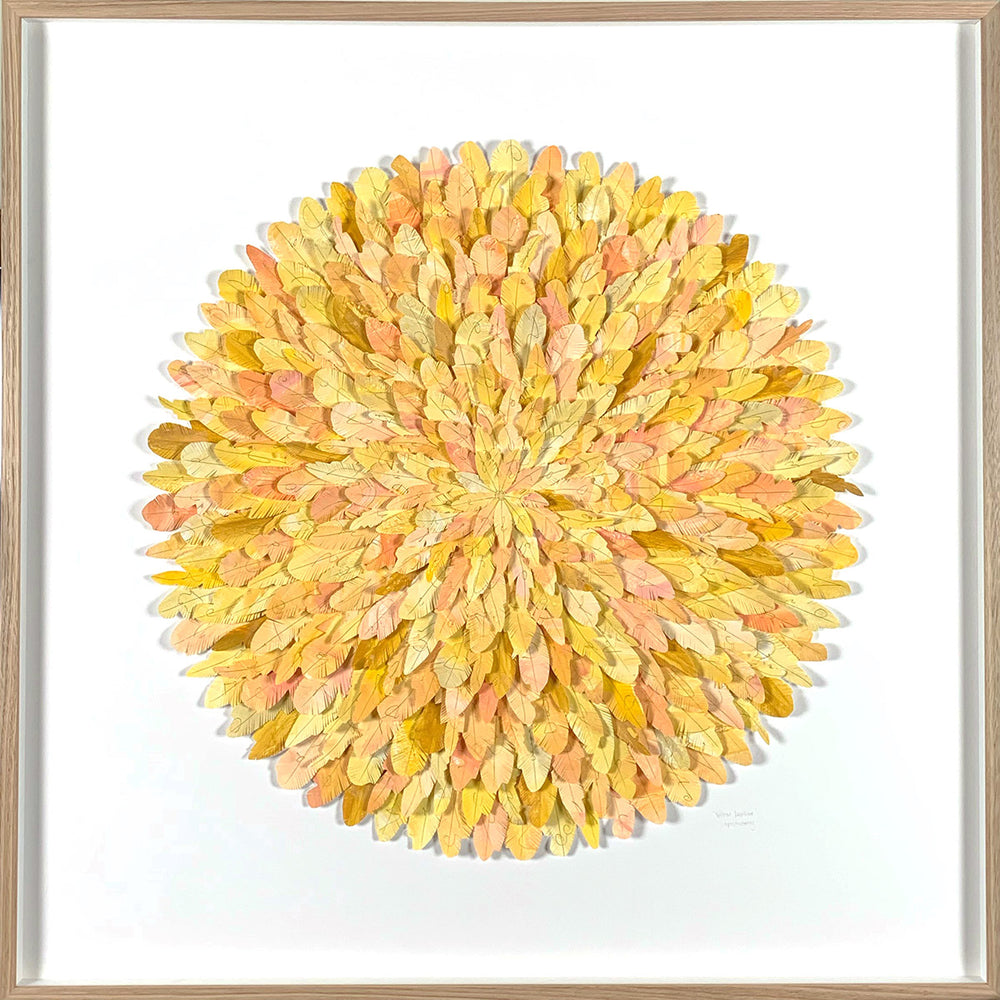 "yellow warbler" | paper feather framed wall art – mondocherry