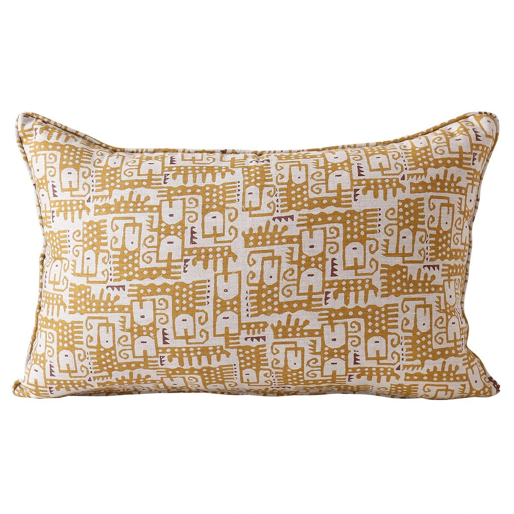 Walter G | ostuni linen cushion | saffron – mondocherry